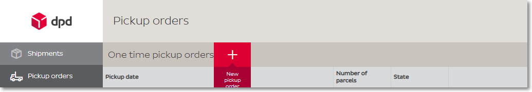 Pickup Request - DPD NL